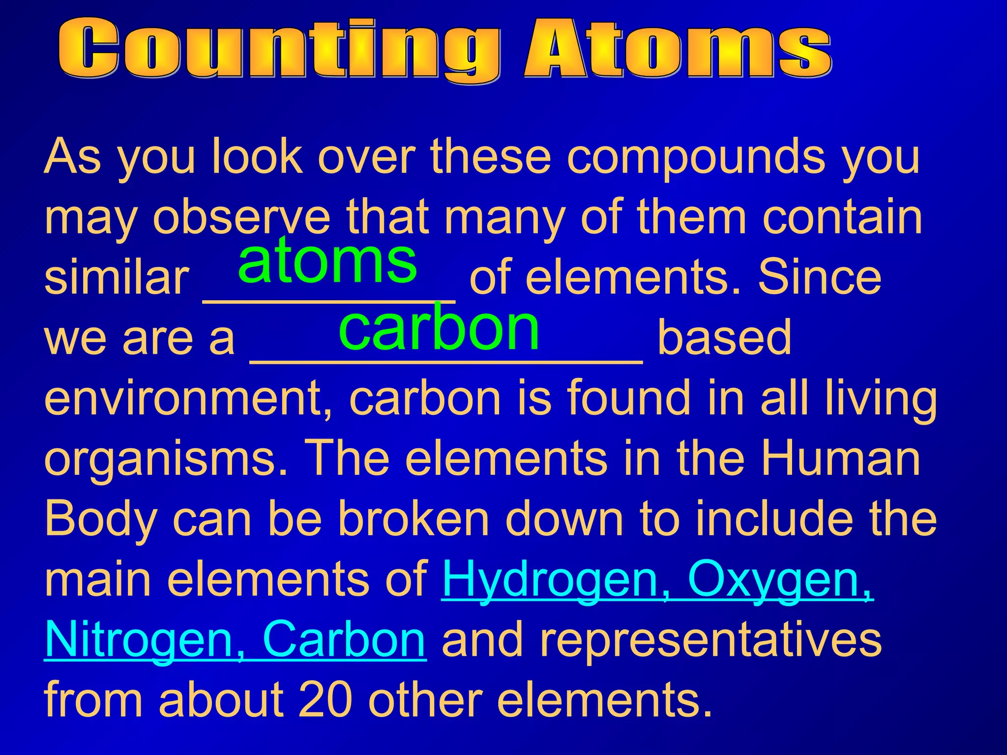 Counting Atoms Day 2 | PPT