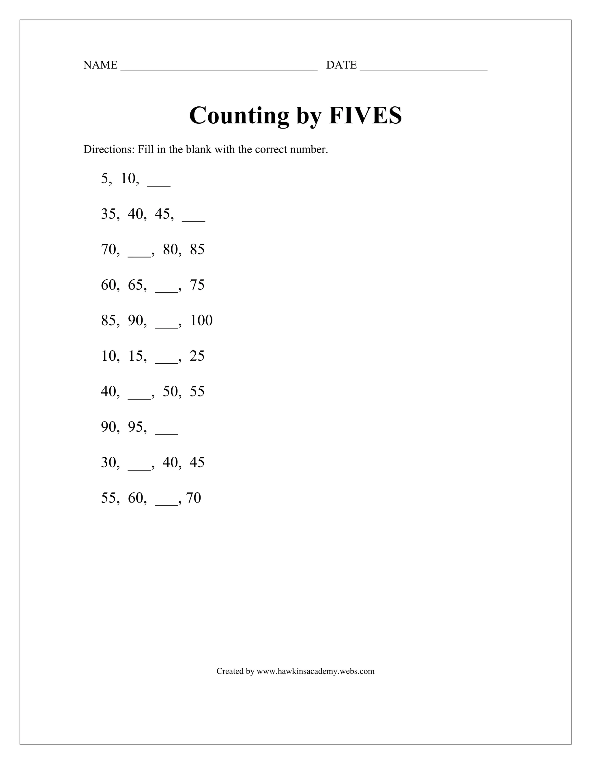 Counting by fives | PDF