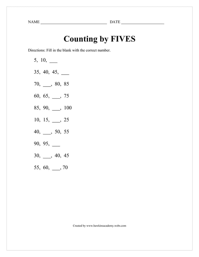 Counting by fives | PDF