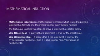 Counting, mathematical induction and discrete probability | PPTX