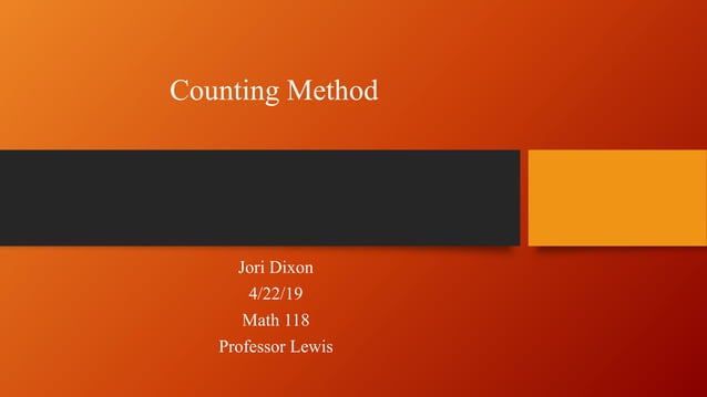 Counting Method Presentation | PPTX
