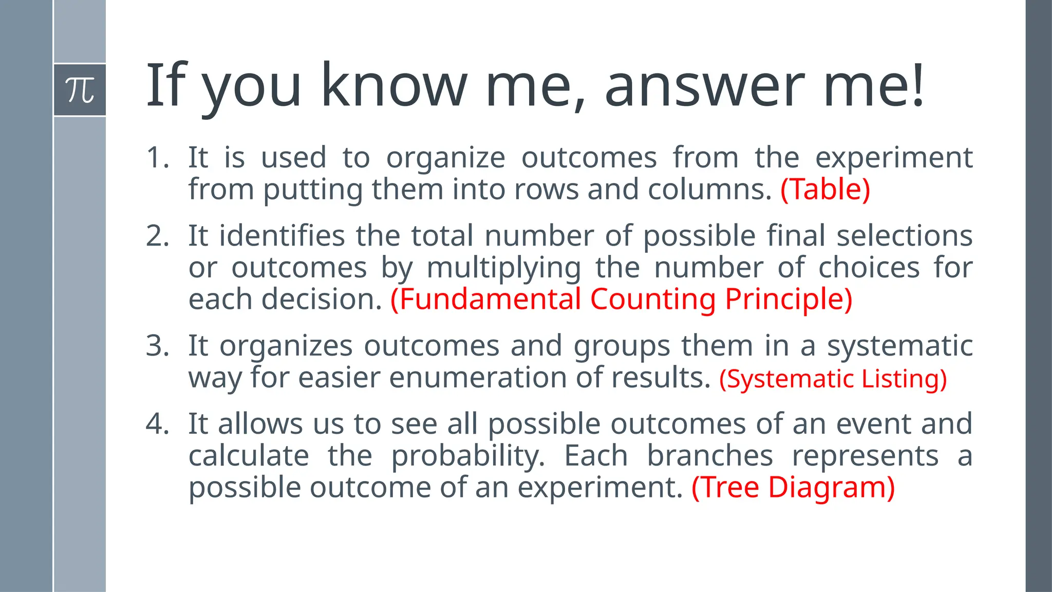 Counting Methods And Techniques In An Experiment Pptx