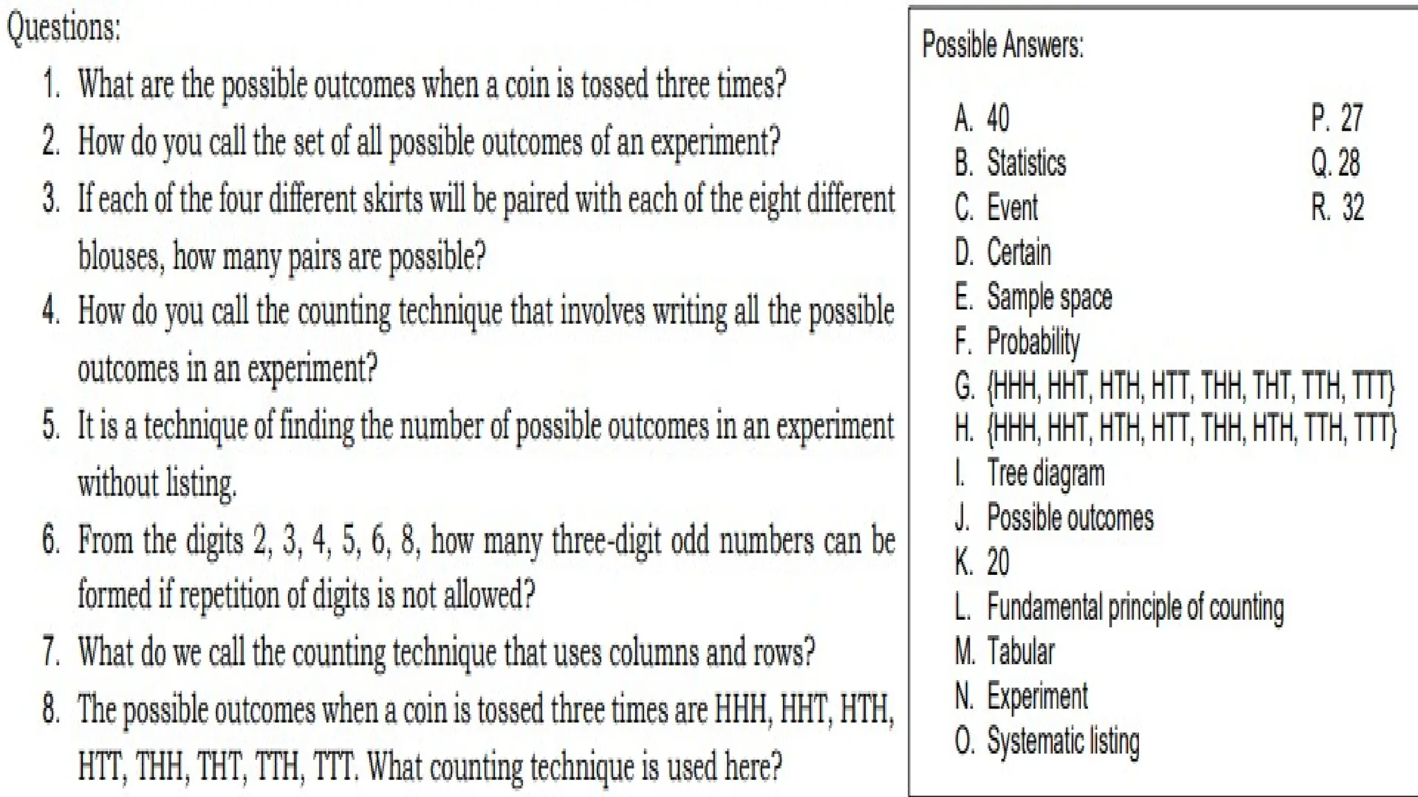 COUNTING METHODS AND TECHNIQUES IN AN EXPERIMENT.pptx