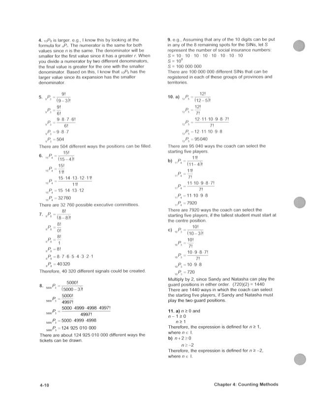 Counting methods solutions