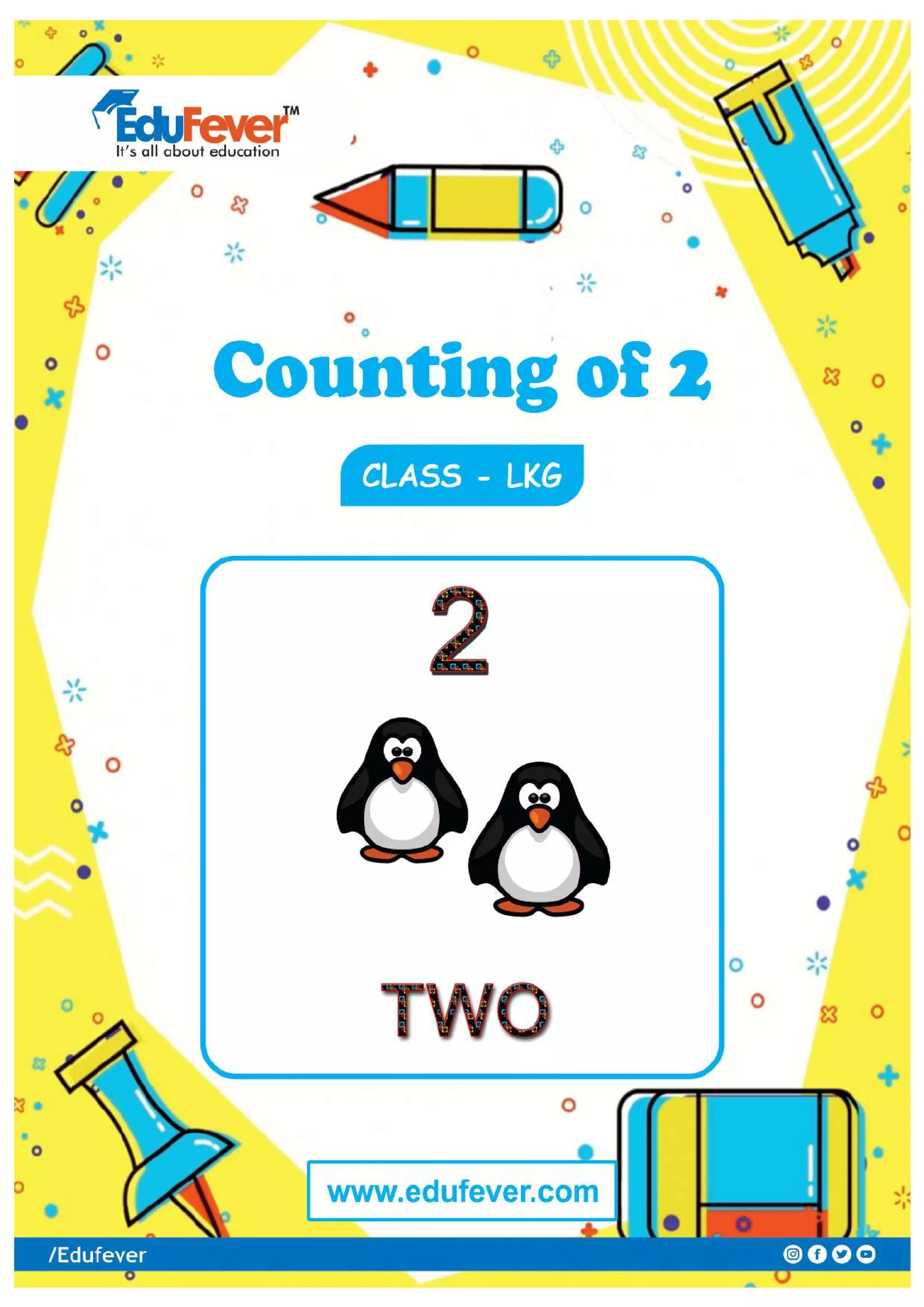 Counting of 2 - LKG Maths Worksheet | PDF