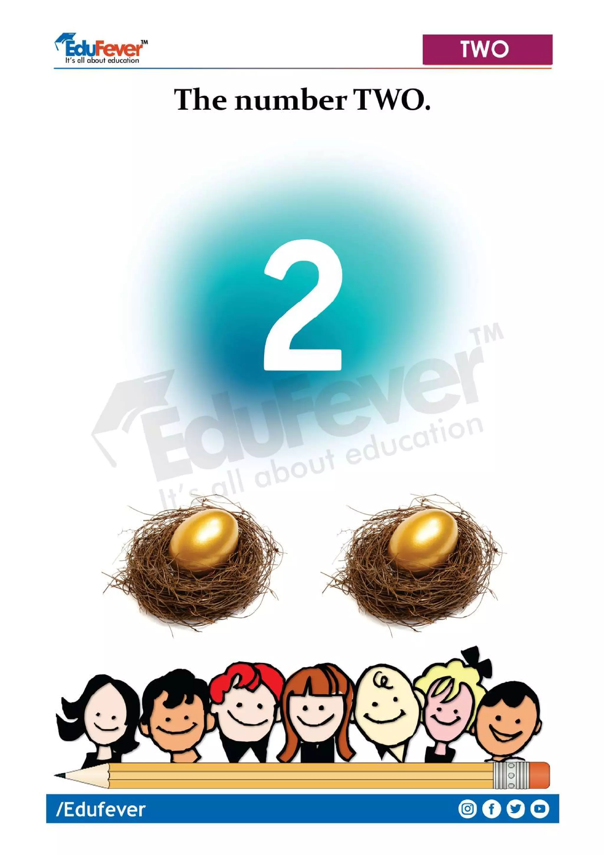 Counting of 2 - LKG Maths Worksheet | PDF