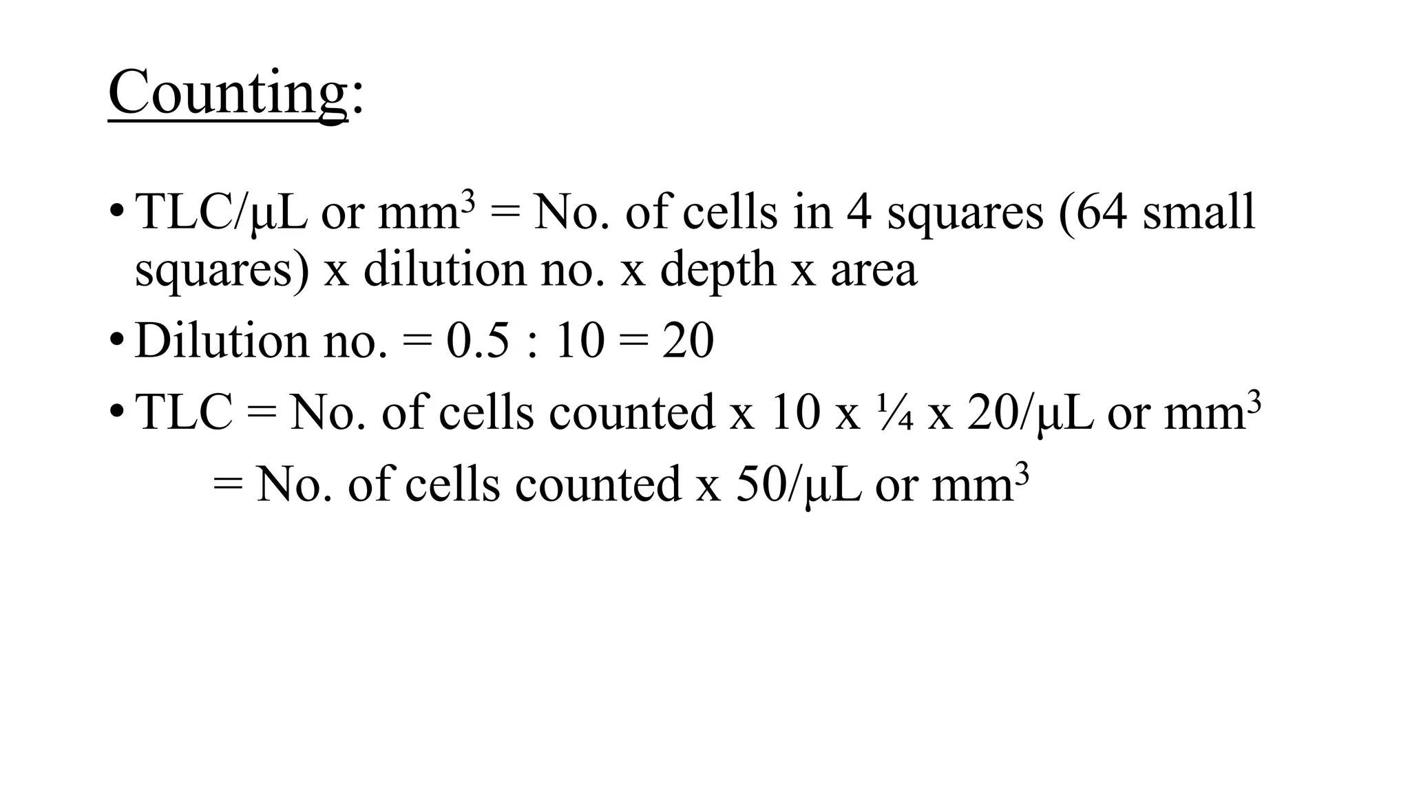 Counting of rbc and wbc | PPTX