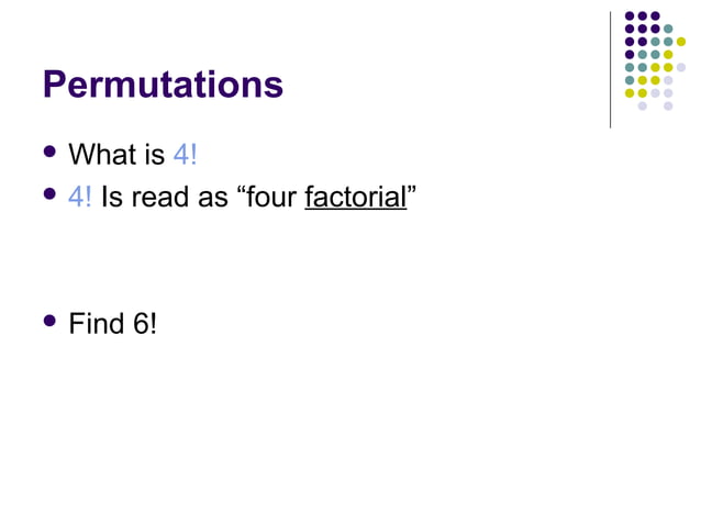 Counting Permutations Combinations Ppt