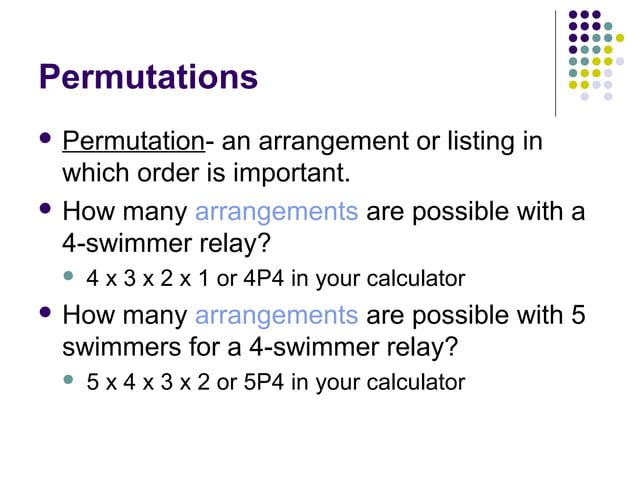 Counting Permutations Combinations Ppt