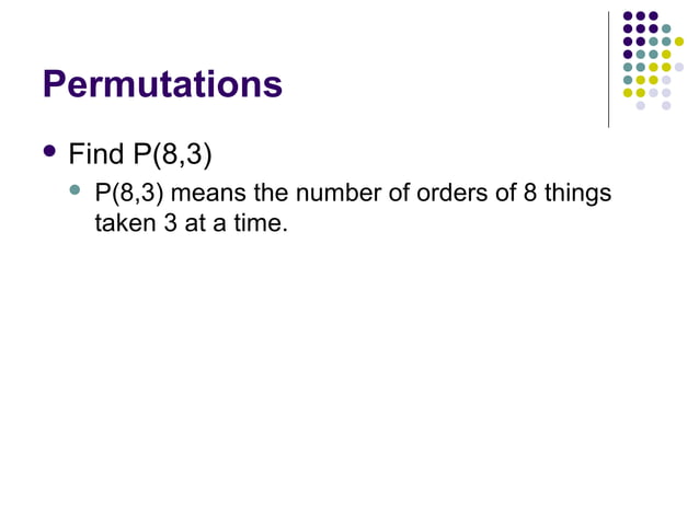 Counting permutations combinations | PPT