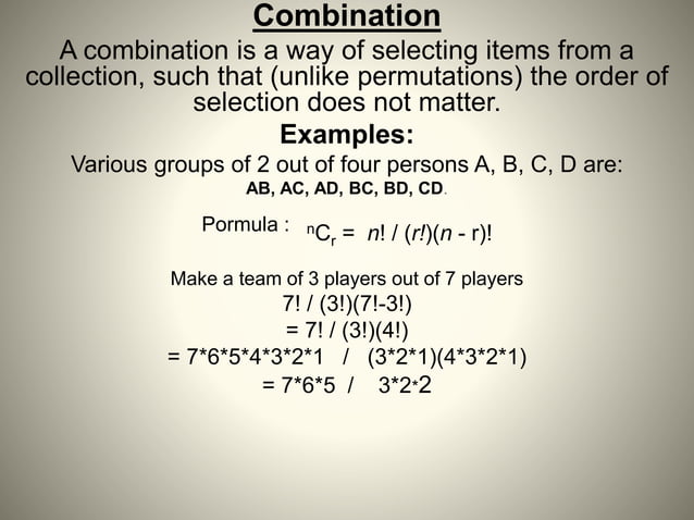 Counting, pigeonhole, permuntation, Permutations and Combination ,Binomial Theorems | PPTX