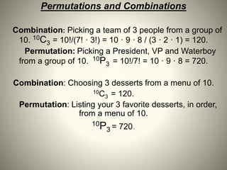 Counting, pigeonhole, permuntation, Permutations and Combination ,Binomial Theorems | PPTX