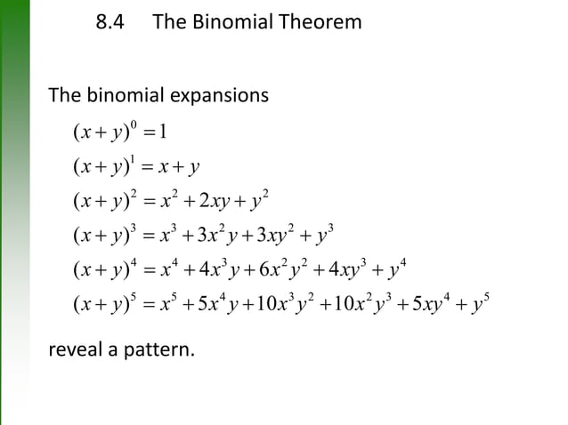 Counting, pigeonhole, permuntation, Permutations and Combination ,Binomial Theorems | PPT
