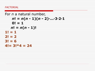 Counting, pigeonhole, permuntation, Permutations and Combination ,Binomial Theorems | PPTX