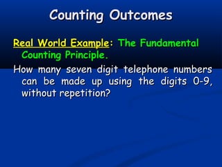 Countingprinciple | PPT
