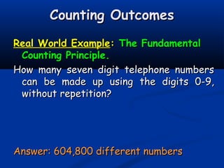 Countingprinciple | PPT