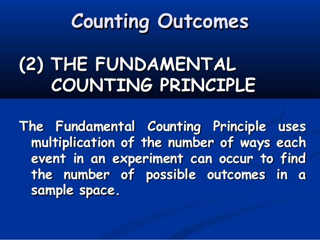 Countingprinciple