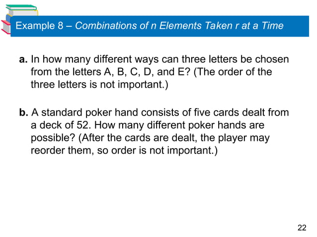 counting principles (permutation combination).ppt | Games and Puzzles | Hobbies & Interests