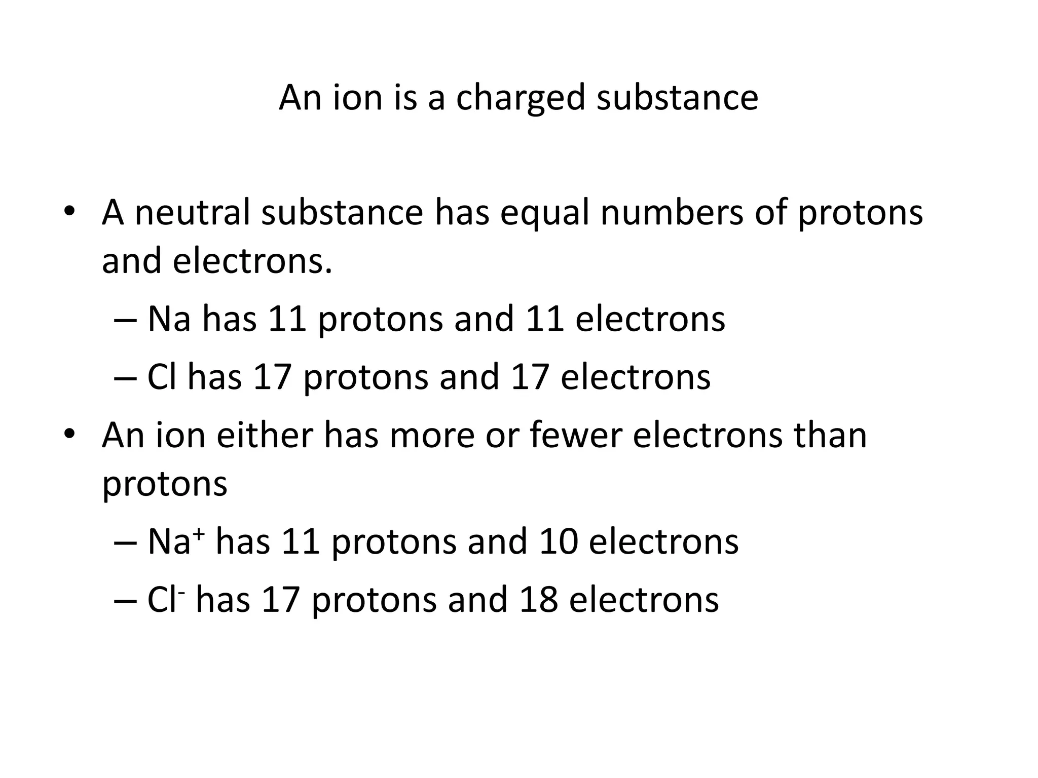 Counting protons, neutrons, and electrons in ions | PPT