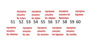 Counting in Ga (Ghanaian local Language) | PPTX