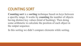 Counting sort | PPTX