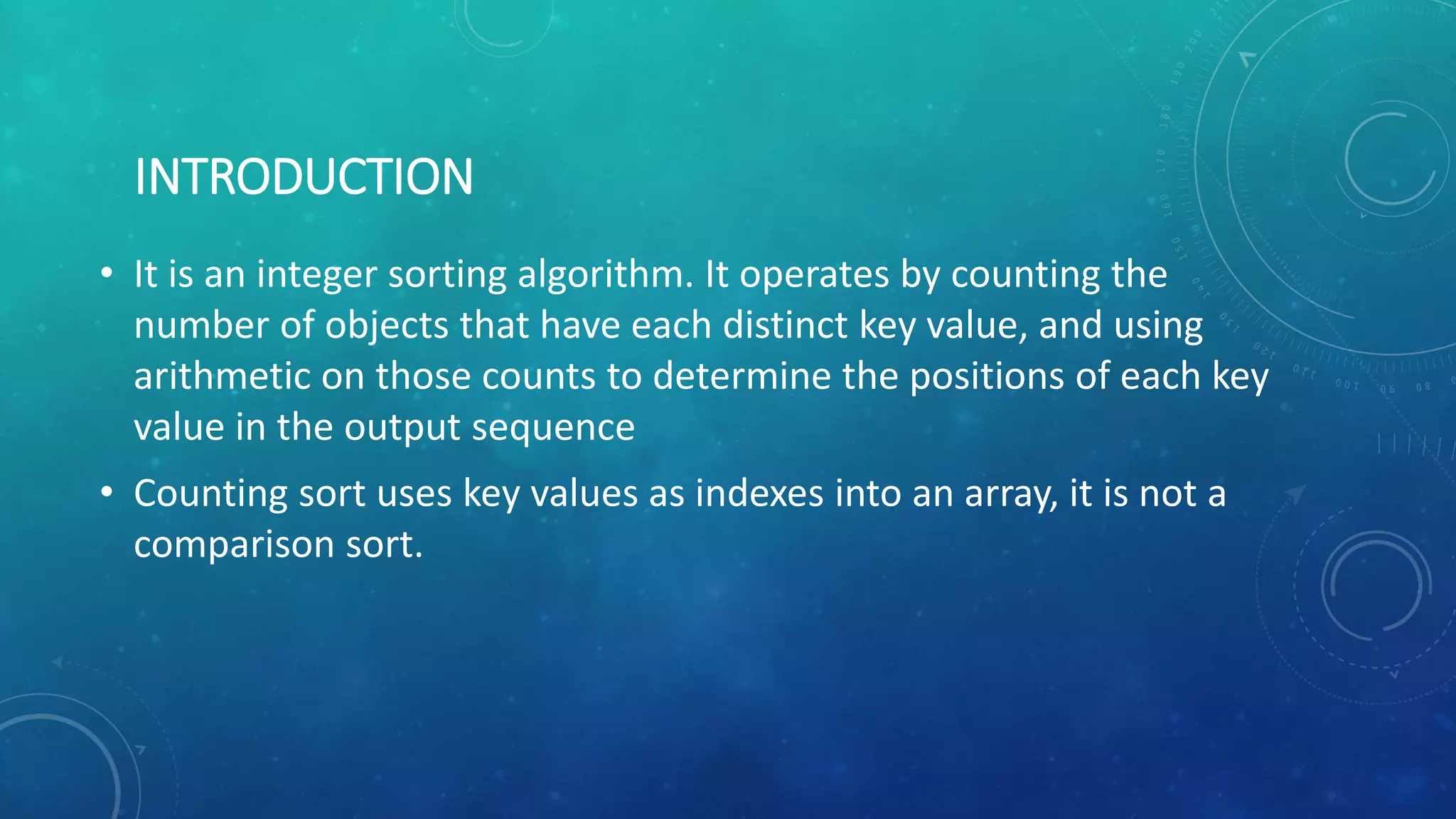 Counting sort | PPTX | Programming Languages | Computing