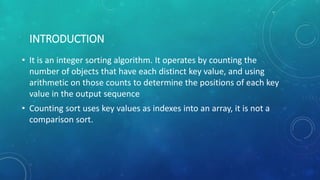 Counting sort | PPTX | Programming Languages | Computing