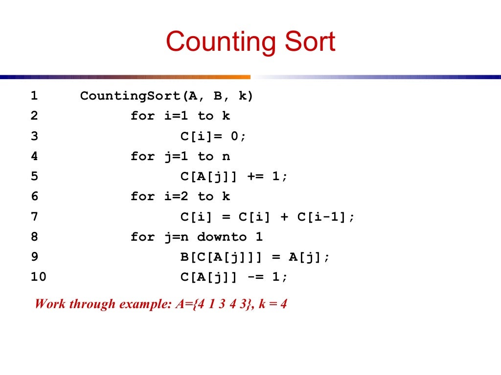 Counting Sort Lowerbound