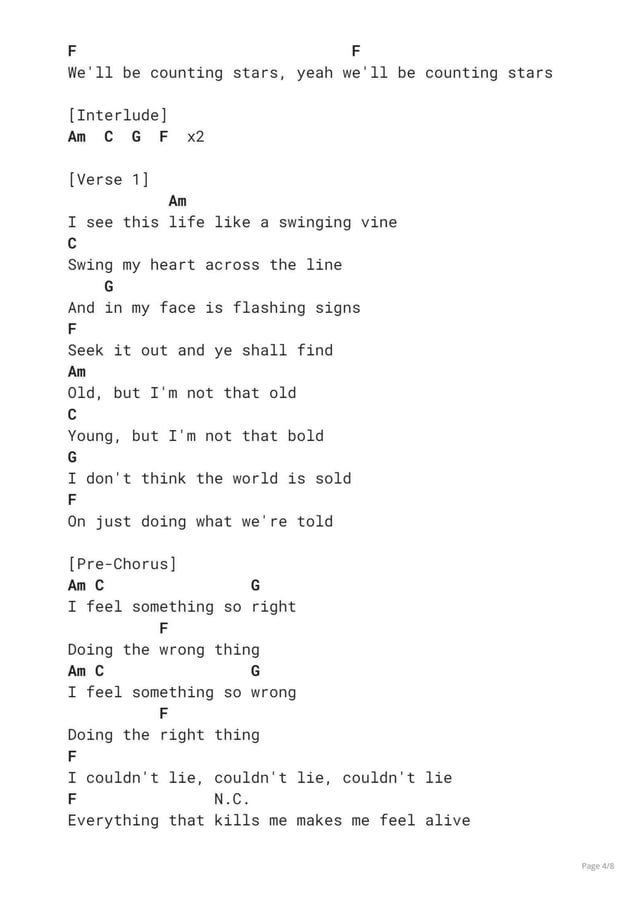 counting stars chords.pdf