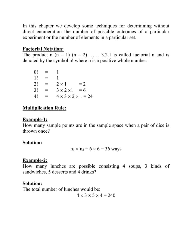 Counting technique | PDF