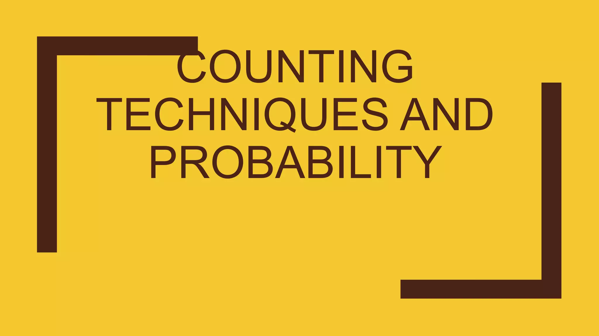 Counting techniques and probability | PPTX