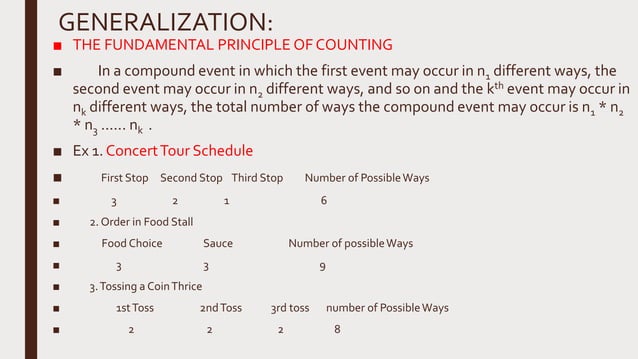 Counting techniques and probability | PPTX | Chemistry | Science
