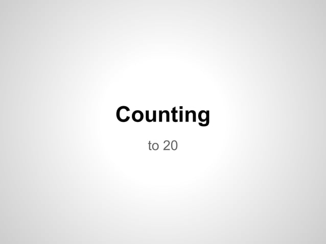 Counting to 20 | PDF