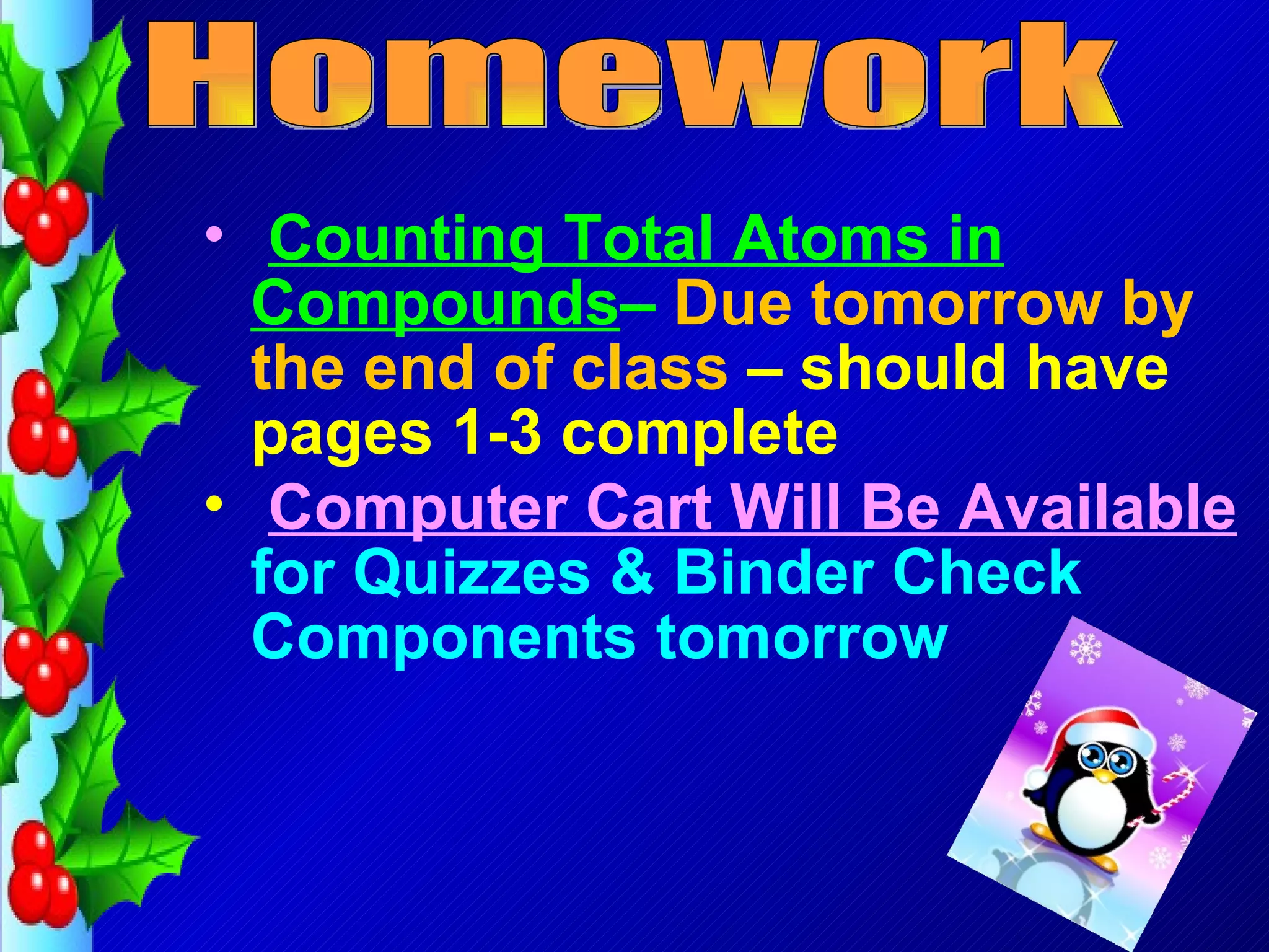 Counting Total Atoms in Compounds | PPT