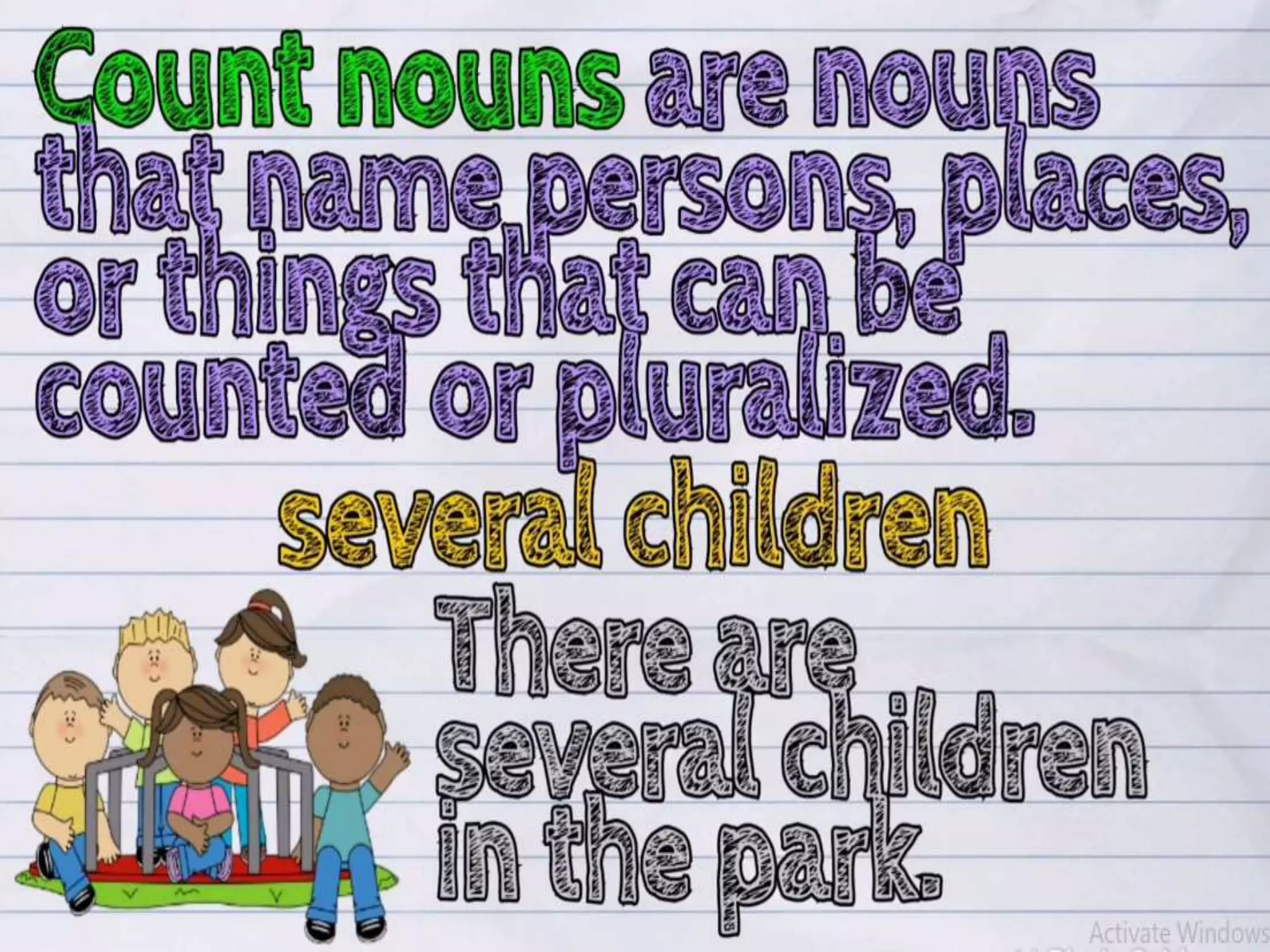 count noun and mass noun- | PPTX