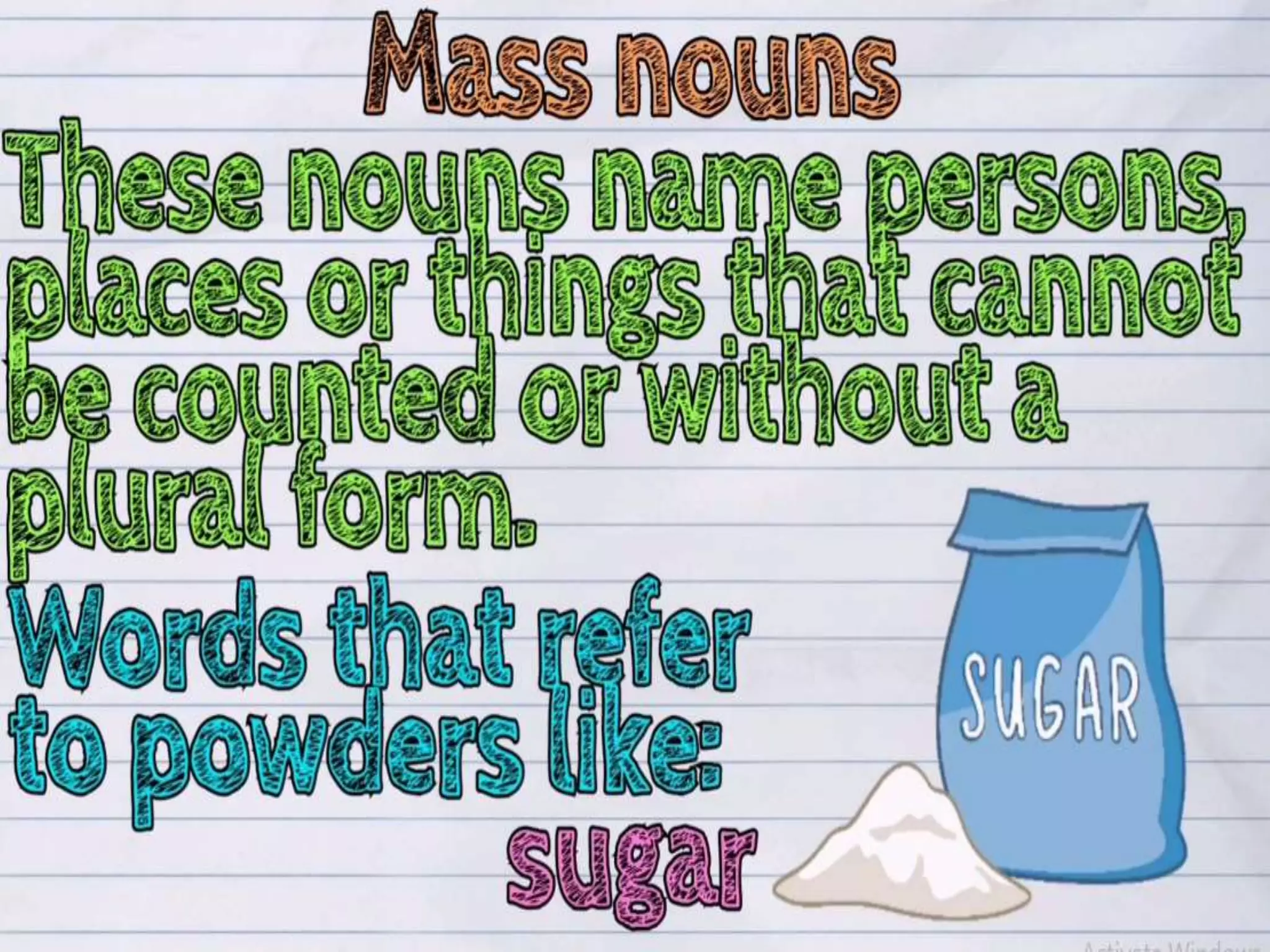 count noun and mass noun- | PPTX