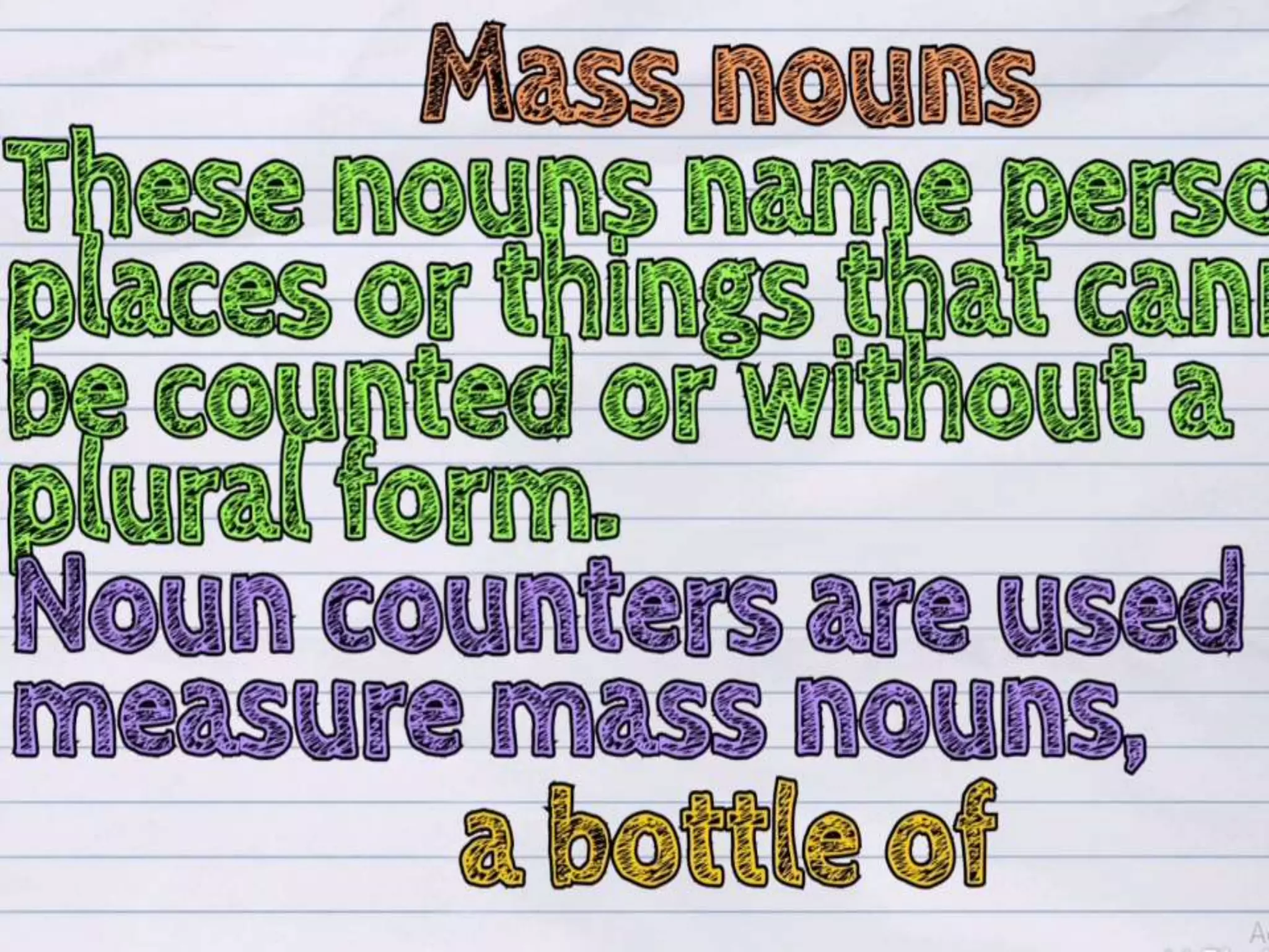 count noun and mass noun- | PPTX