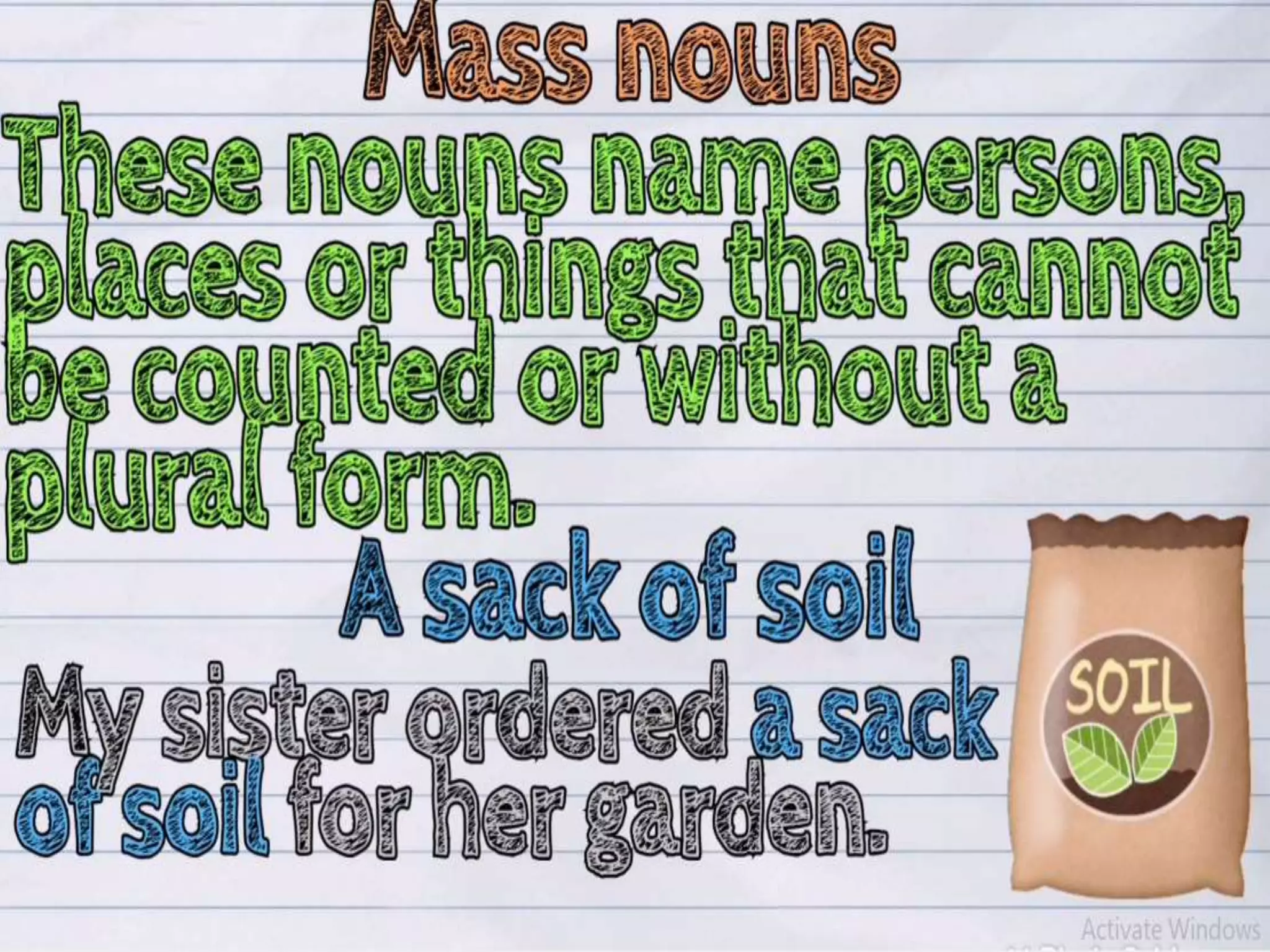 count noun and mass noun- | PPTX