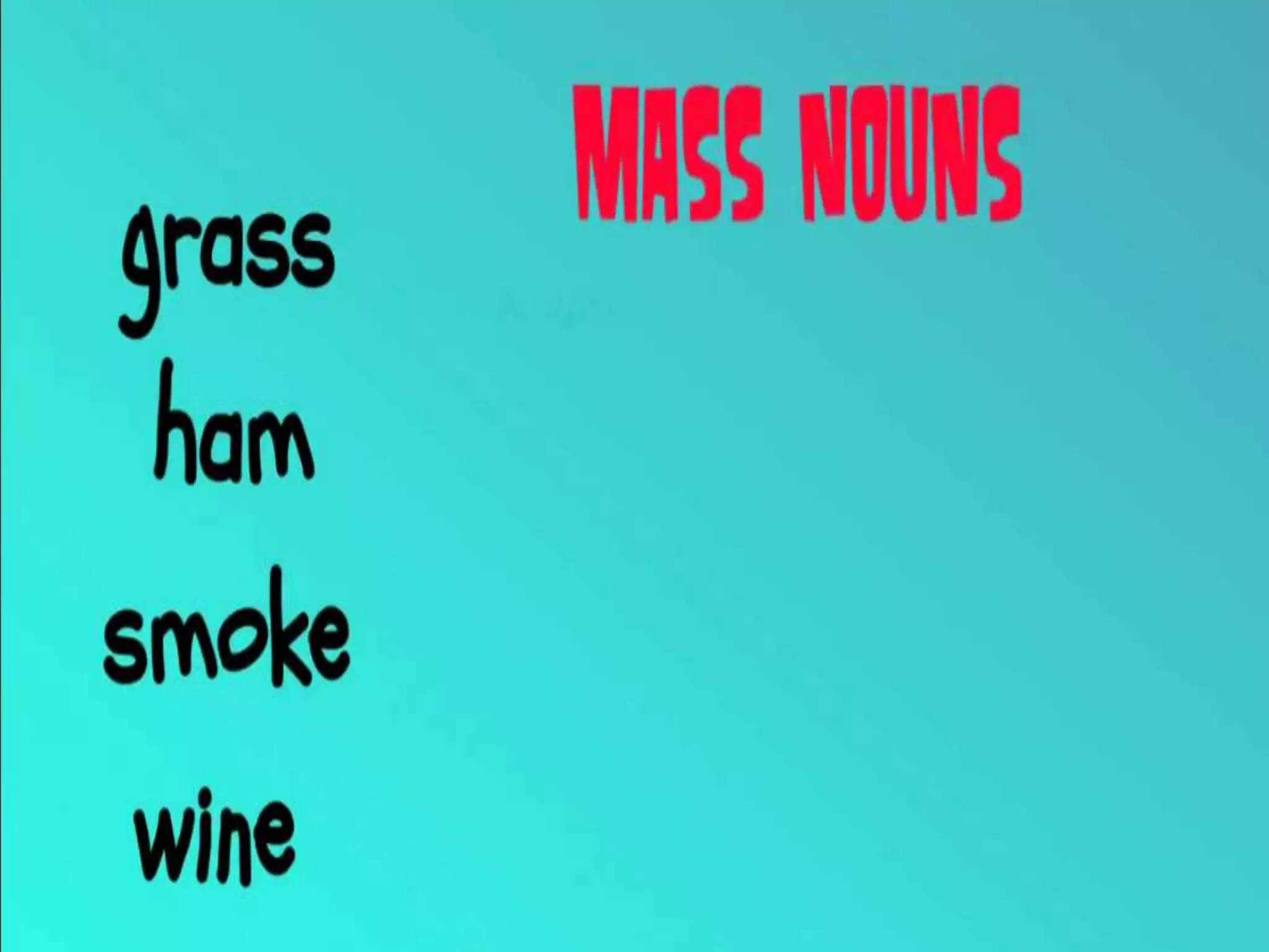 count noun and mass noun- | PPTX