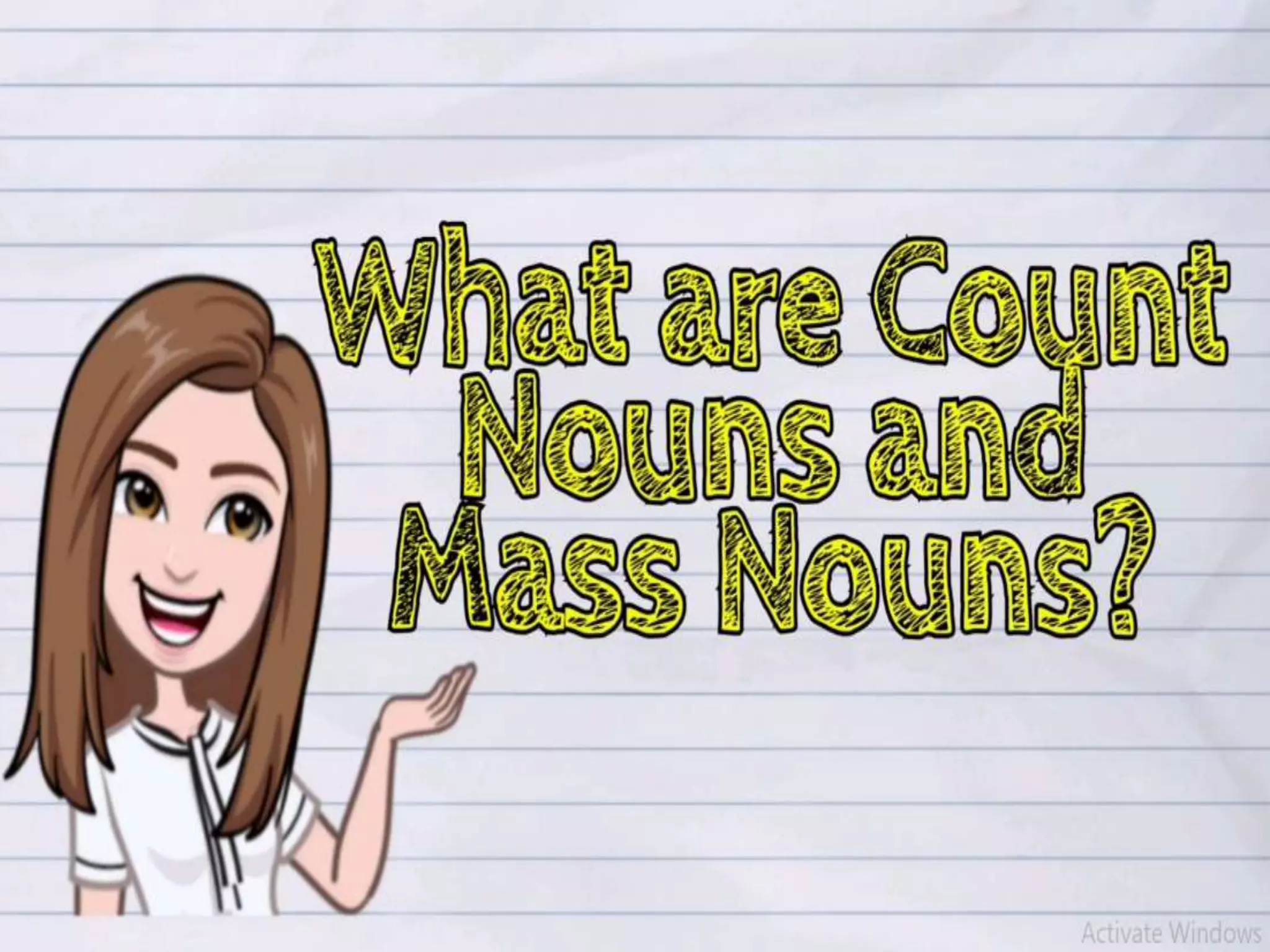 count noun and mass noun- | PPTX