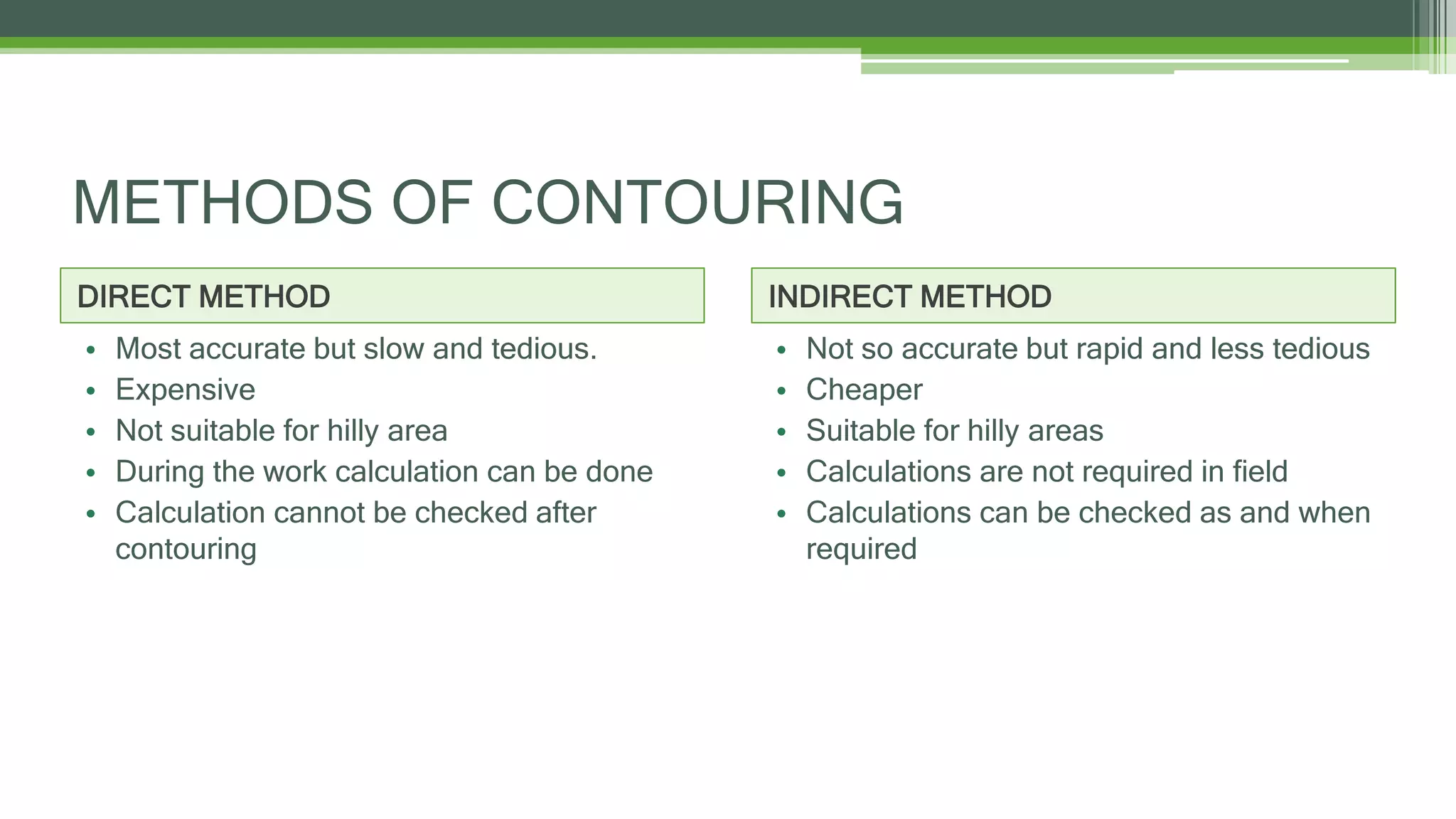 Contouring in "Survey & Levelling". | PPTX