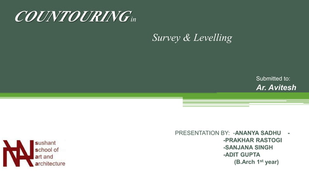 Contouring in "Survey & Levelling". | PPTX