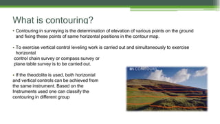 Contouring in "Survey & Levelling". | PPTX