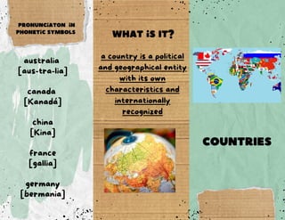 countries. países en inglés y pronunciación | PDF