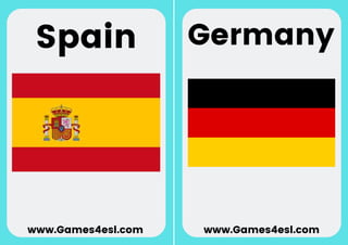 Countries Flash cards to children at kg + | PDF