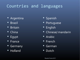 Countries and Nationalities | PPS