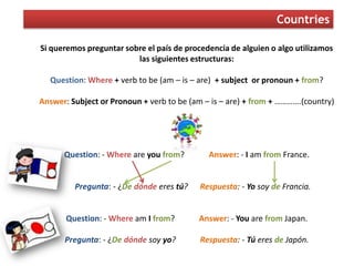 Countries and Nationalities - Questions | PPTX
