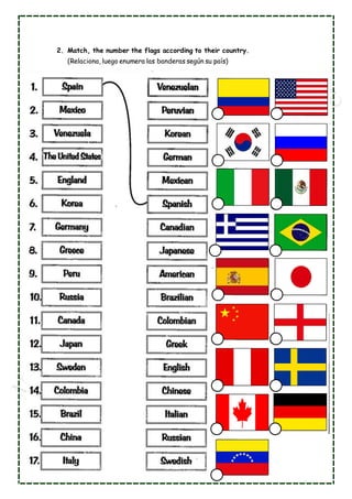 Countries and nationalities 5 to | DOCX