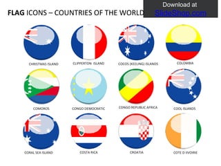 Countries flag icons | PPT