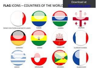 Countries flag icons | PPT